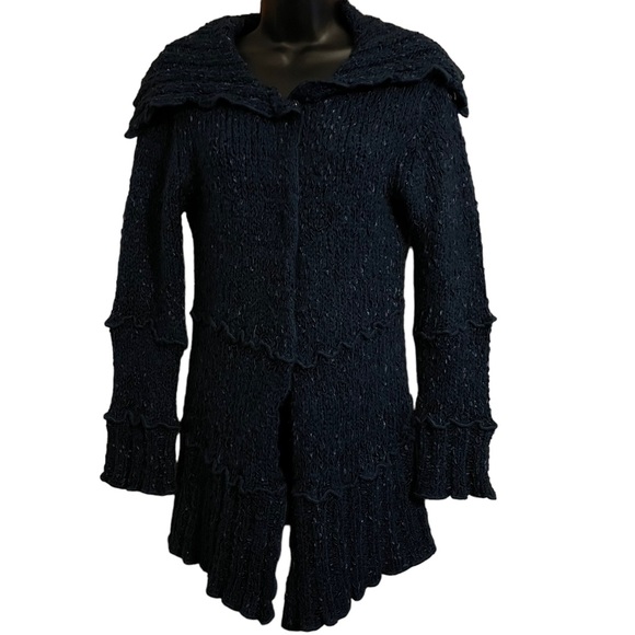 Anna Moda Piu | Sweaters | Anna Moda Piu Midnight Blue Wide Collar ...
